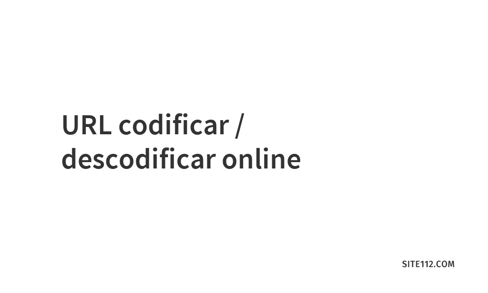 URL codificar / descodificar online