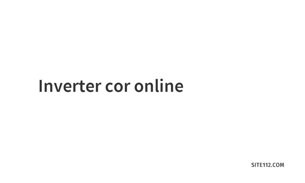 Inverter cor online - Site 112